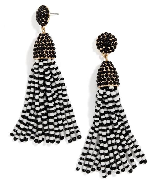 Baublebar Piñata Tassel Earrings Blackwhite Turquoise Jewelry