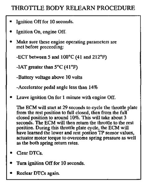 Q A How To Fix P2176 Code On 2003 Saturn Vue Throttle Body Relearn Procedure Explained