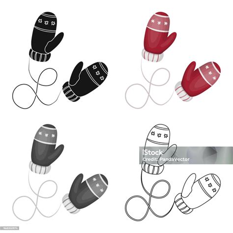 Mitaines Dhiver Emblème Unique Canada In Cartoon Style Vecteur Symbole