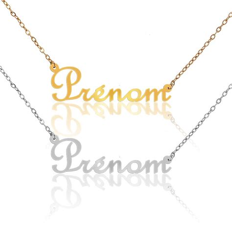 Collier Prénom personnalisé en or jaune ou or blanc Ocarat