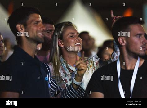 Tennis Players Novak Djokovic Djordje Djokovic And Donna Vekic Enjoy