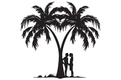 Silueta De Palma Arboles Blanco Antecedentes Pro Diseño 43403181 Vector