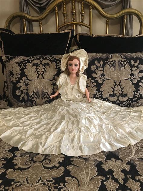 Vintage Boudoir Bed Doll Circa 1920s 30s Composition Bride Doll