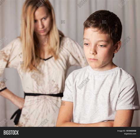 Upset Mother And Sons