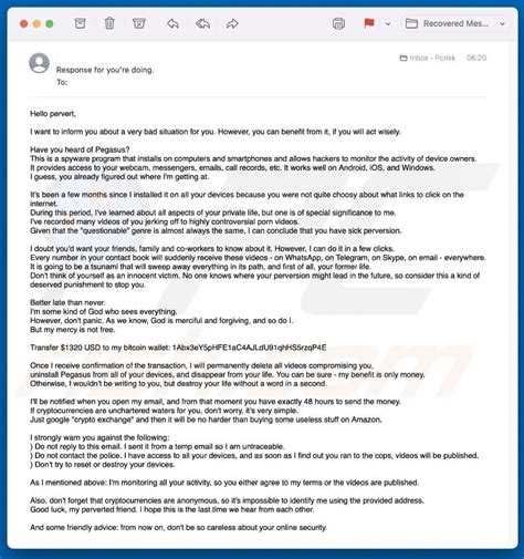 Hello Perv Email Scam Removal And Recovery Steps Updated
