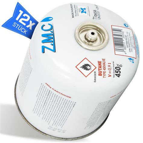 Zmcgmbh Gaskartusche Zmc 12x Gaskartuschen 450g 990ml Propan Butan