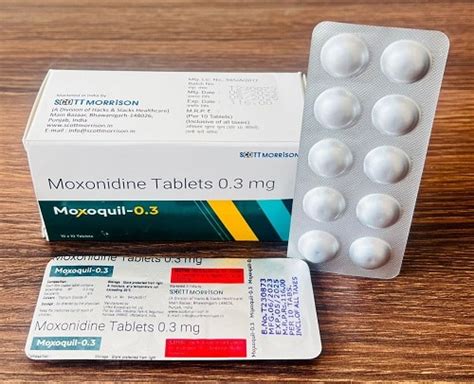 Moxonidine Tablets 03 Mg Manufacturer Supplier And Franchise
