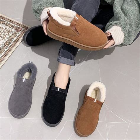 여자 겨울 털안감 뽀글이 세무 굽낮은 숏부츠 신발ws4277