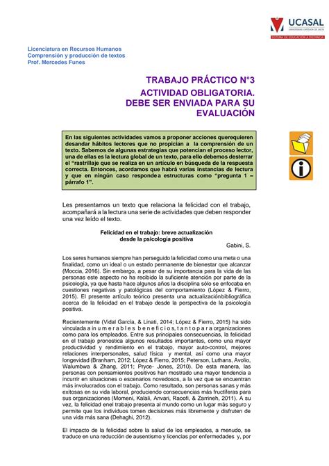 SOLUTION Trabajo Pr Ctico N 3 Estrategias Para La Comprensi N Y