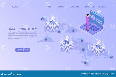 Online Computing Technology Big Data Flow Processing Concept Stock