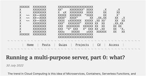 Running A Multi Purpose Server Part 0 What