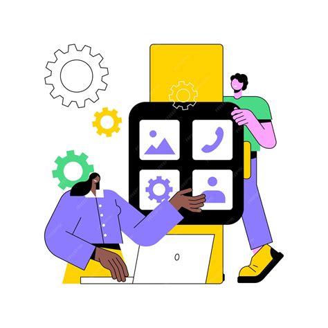 Premium Vector Smartwatches Mobile Apps Development Abstract Concept