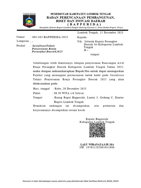 Sosialisasi Teknis Penyusunan Ranwal Renja Pereangkat Daerah Tahun 2025