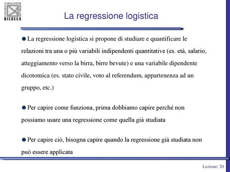 Regressione E Variabili Dipendenti Dicotomiche Intro Alla Logistica
