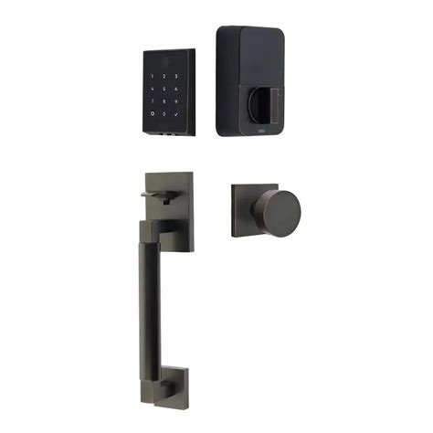 Emtek Empowered Hercules Round Knob Handleset Smart Lock