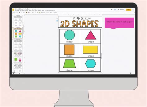 2d and 3d shape anchor charts — chalkboard chatterbox