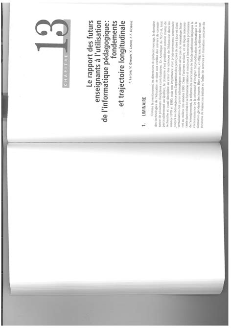 Pdf Le Rapport Des Futurs Enseignants à Lutilisation De L