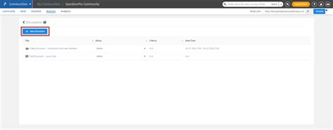 Communities Discussion Setting Questionpro Help Document
