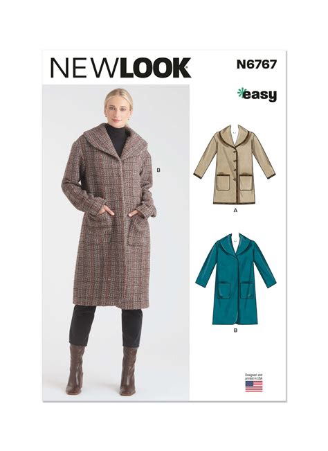 New Look Sewing Pattern N6767 Misses Coats Sewdirect