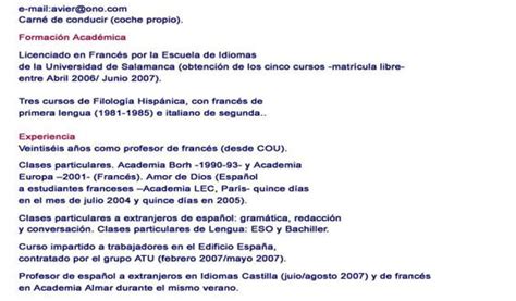 Formato Para Hacer Un Resume Profesional Formato Para Hacer Un Curriculum Vitae Gratis