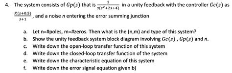 Solved A 5 Show The Root Locus Rl Of The Closed Loop