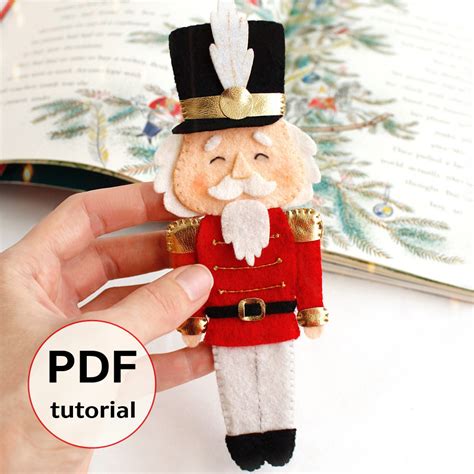Felt Nutcracker Bookmark Hand Sewing Pdf Tutorial With Patte Inspire