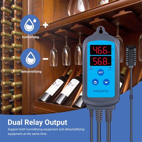 Inkbird Dual Outlet Pre Wired Humidistat Humidity Controller Ihc 200