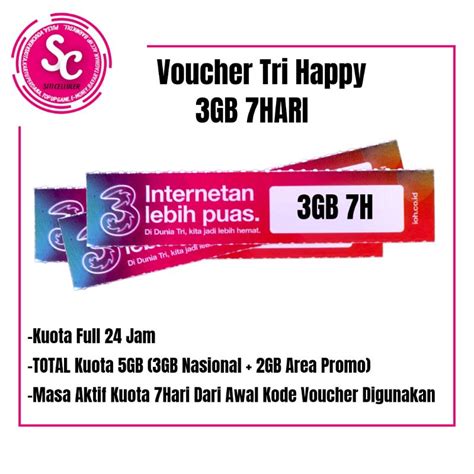 Jual Voucher Tri Happy GB Hari Nasional Shopee Indonesia