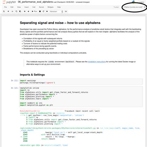 ModuleNotFoundError No Module Named Matplotlib Issue Stefan Jansen Machine Learning