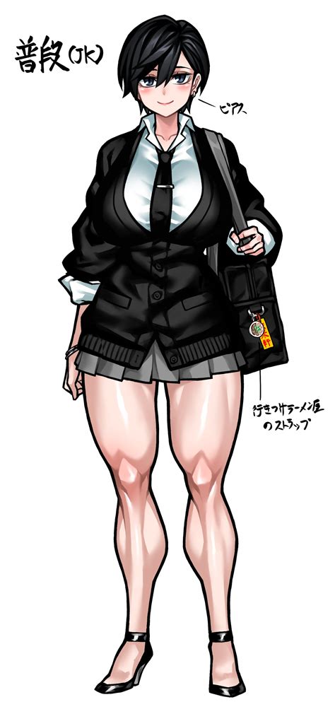 Safebooru 1girl Absurdres Bag Bare Legs Black Eyes Black Hair Breasts
