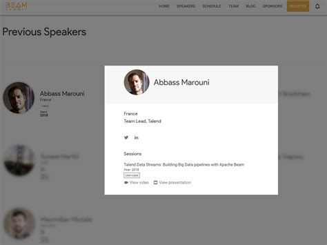 Talk Apache Beam Summit Europe 2018 Abbass Marouni