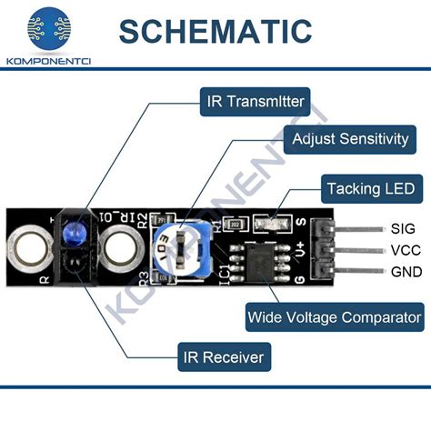 Tcrt5000 Çizgi Takip Sensörü Modülü Ky 033 Komponentci