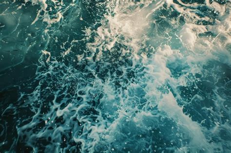 A Dynamic Turbulent Ocean Scene With Waves Crashing And Splashing