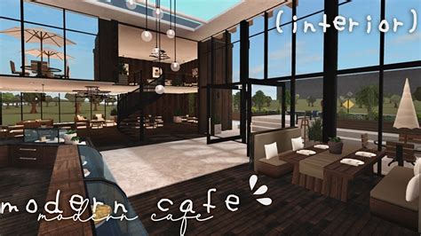 [bloxburg] Modern Cafe Speed Build 344k Interior Collab With
