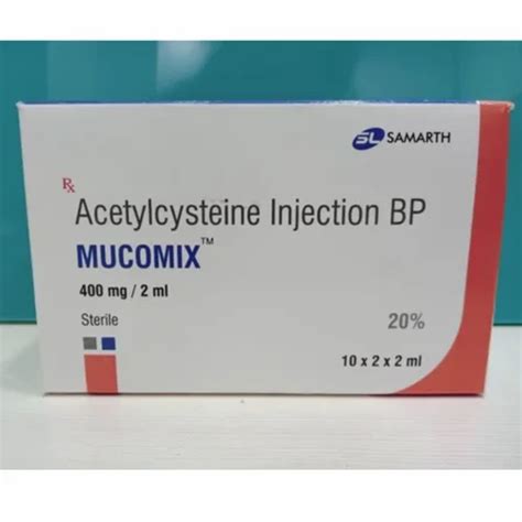 Mucomix Injection Bp At ₹ 132 32 Piece N Acetylcysteine Injection In Nagpur Id 2855145771512