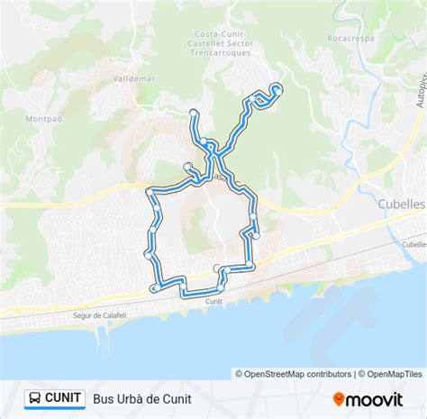 Cunit Route Schedules Stops And Maps Cunit Fins A Urb Costa Cunit Updated