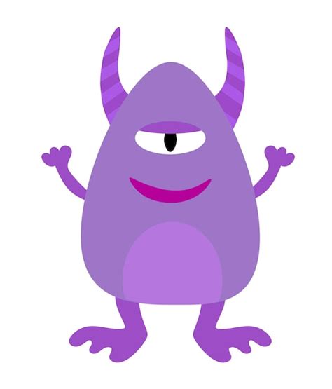 Cartoon lila Monster geile Kinder Charakterdesign für Poster Babyprodukte Logo und Verpackung