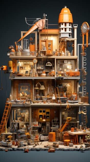 Premium Ai Image Photo Different Construction Accessories And Mini