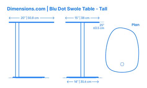 Blu Dot Swole Table Small Dimensions And Drawings