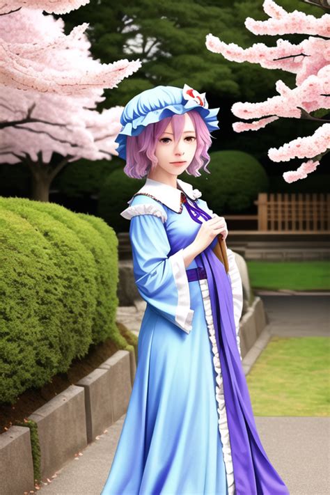 Saigyouji Yuyuko Touhou Generated By Imperishable Neet Using Cafe Unofficial Instagram Test