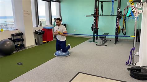 Tall Kneel Pallof Press On Bosu Youtube