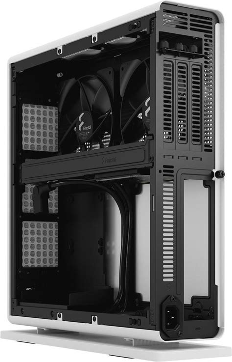 Fractal Design Ridge White Mini Itx Slim Small Form Factor Console Pc Case With Pcie 4 0 Riser
