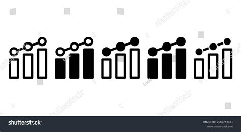 Grow Chart Bar Icon Symbol Vector Stock Vector Royalty Free