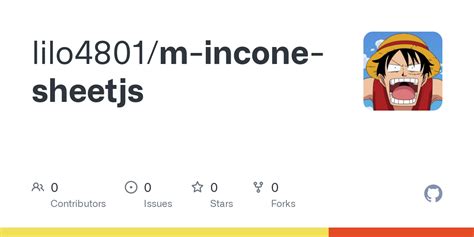 GitHub Lilo4801 M Incone Sheetjs