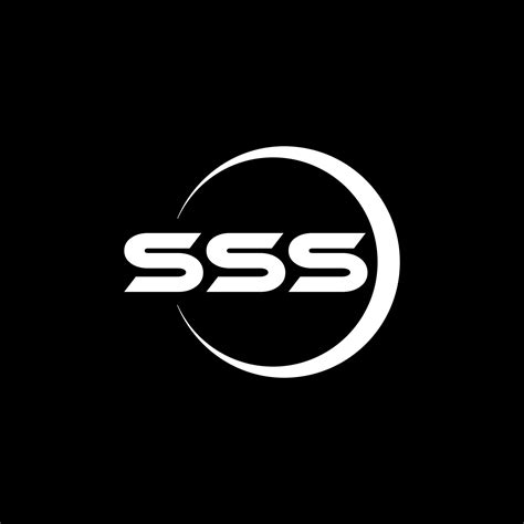 Sss Letter Logo Design With Black Background In Illustrator Vector Logo Calligraphy Designs