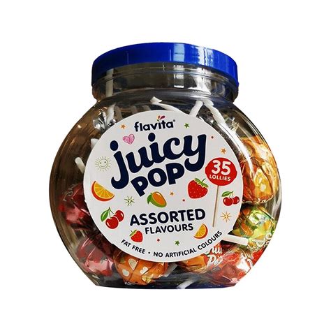 Flavita Juicy Pop Assorted Flavours Lollies 35 Pcs Online At Best Price