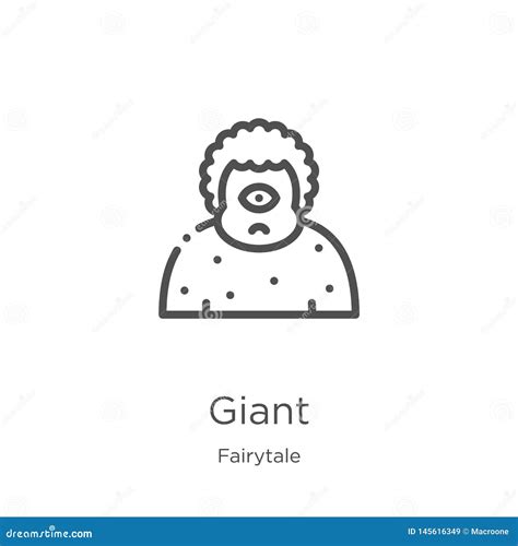Giant Icon Vector From Fairytale Collection Thin Line Giant Outline Icon Vector Illustration