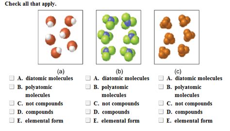 Solved Check All That Apply A Diatomic Molecules A Chegg