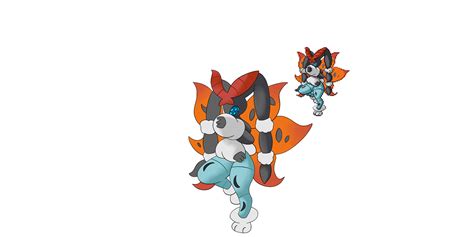 Volcaronalopunny Fusion Drawn Rpokemonart