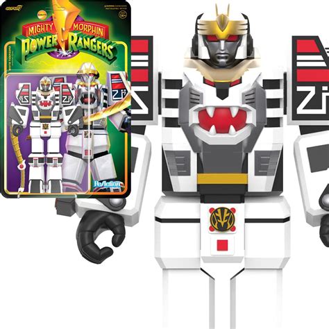 Mighty Morphin Power Rangers White Tigerzord Warrior Mode 3 3 4 Inch